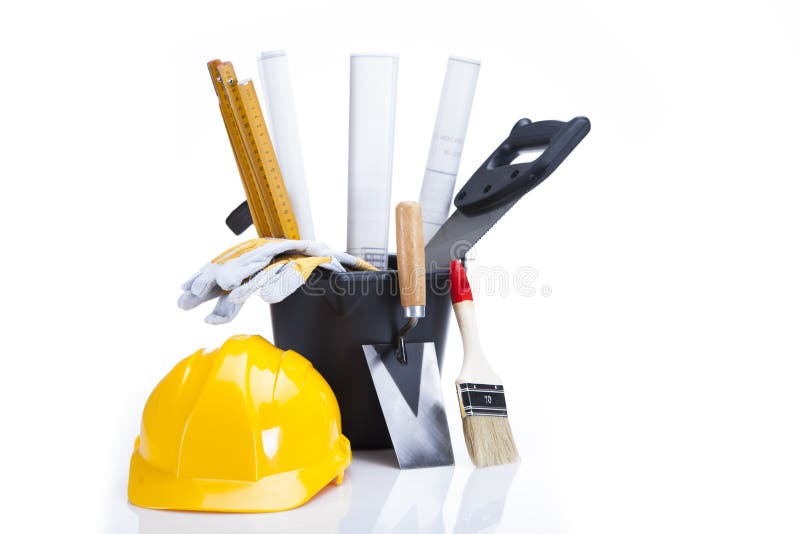 Tools, Building and Construction Equipment Stock Photo - Image of brick ...