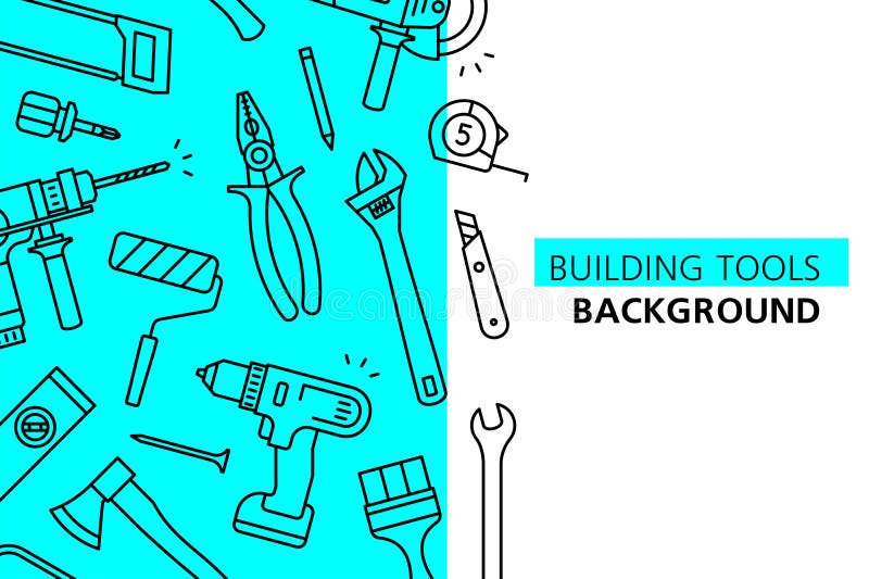 Building tools Icons stock vector. Illustration of nail - 95860469