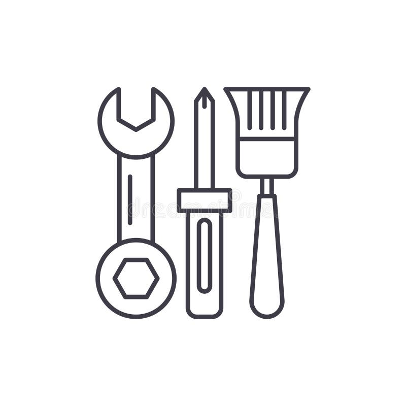 Machine Tools Line Icons, Signs, Vector Set, Outline Illustration ...