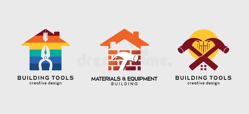 Building Tools or Building Shop Logo Design Stock Vector - Illustration ...