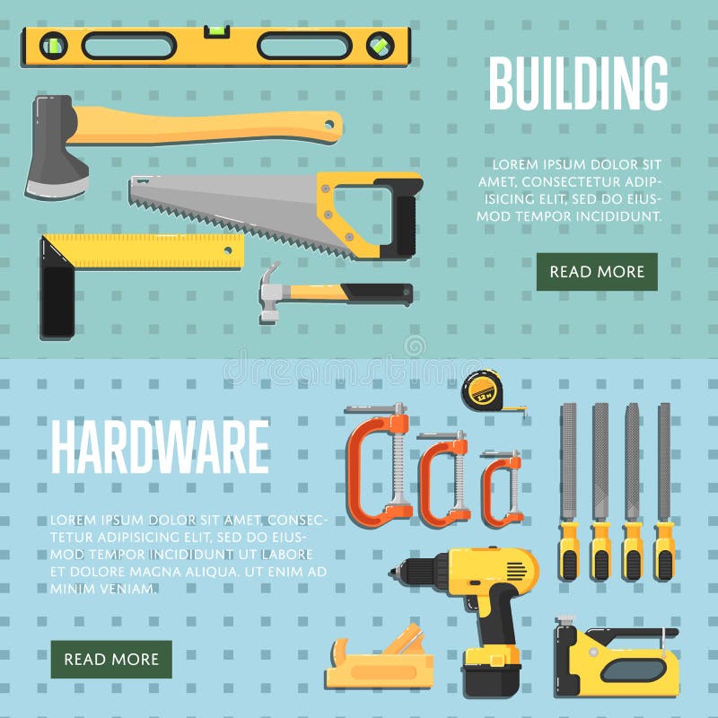 Hardware Store Banner Building Tools Stock Illustrations – 94 Hardware ...