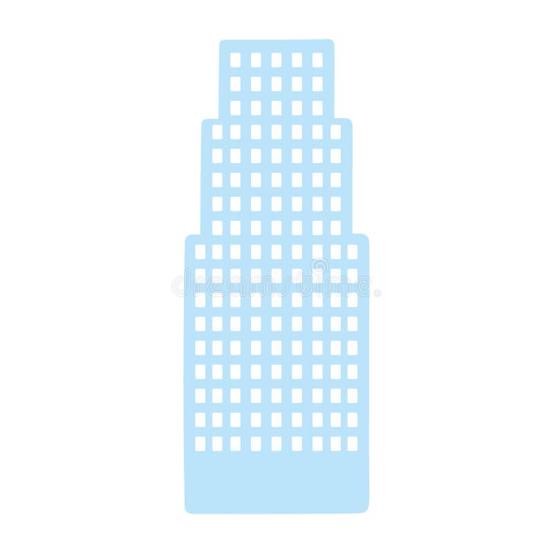Building Tower Architecture Isolated Icon Design White Background Stock ...