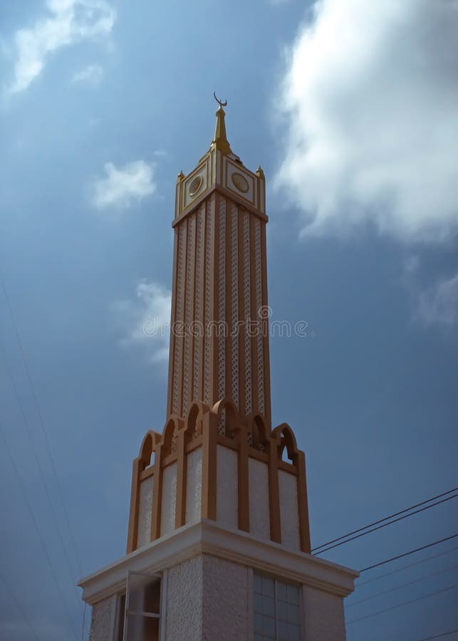 Building Tower of Mosque Sky Scraper Stock Photo - Image of scraper ...