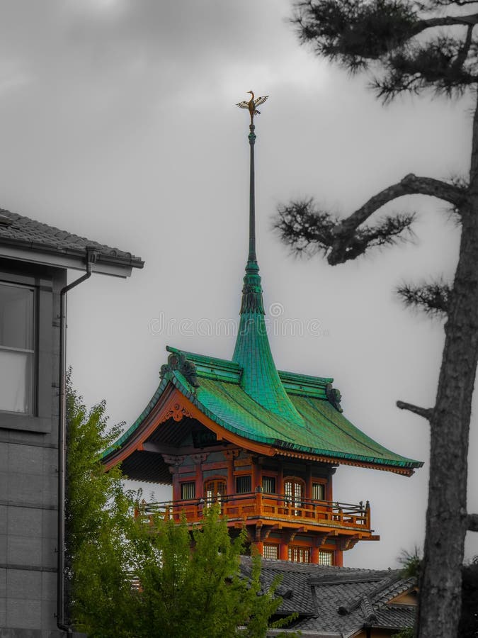 Building with a Tower on Top, Complete with Two Distinct Spires Stock ...