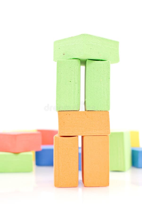 Building with Toy Blocks stock photo. Image of children - 21746486