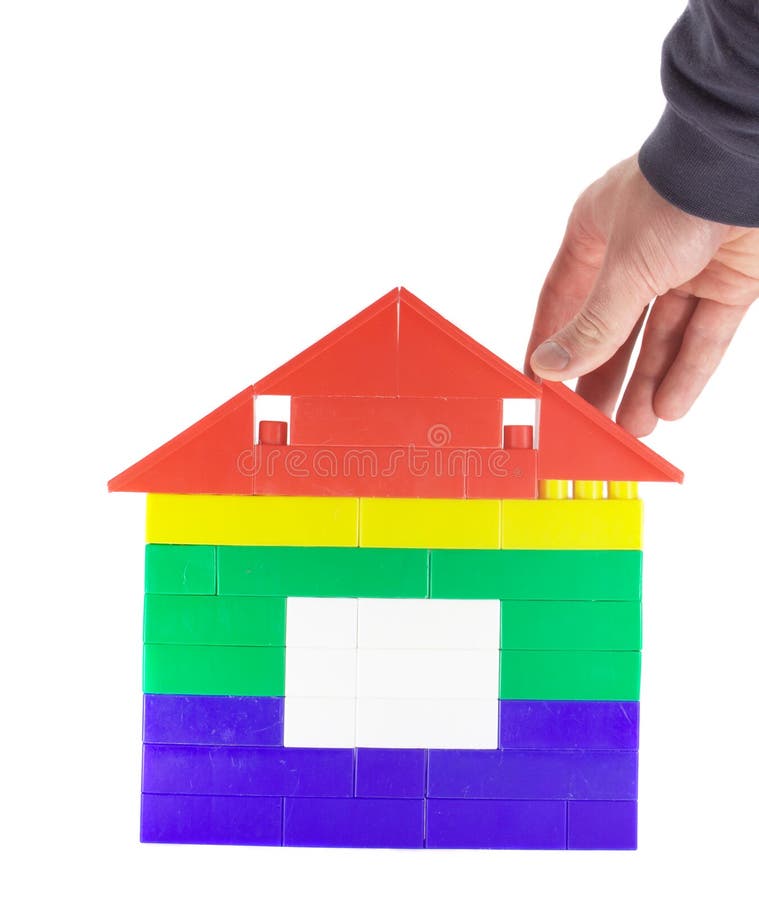Building toy house 2 stock photo. Image of child, build - 3300752
