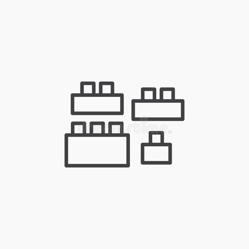 Building toy icon vector stock vector. Illustration of building - 348311199