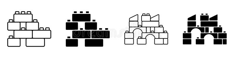 Building toy icon vector stock vector. Illustration of logo - 347973265