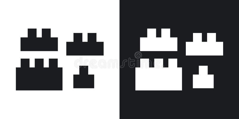 Building toy icon vector stock vector. Illustration of flat - 348262055