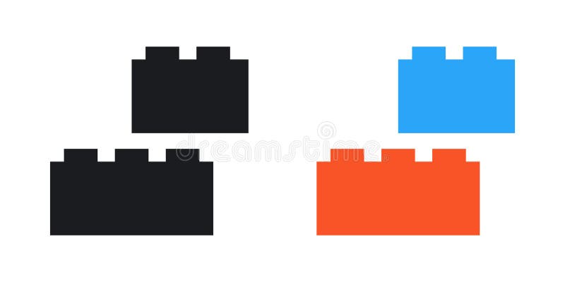 Building toy icon vector stock vector. Illustration of childhood ...