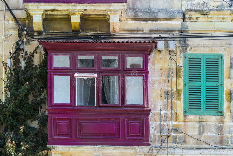 Traditional maltese window stock photo. Image of culture - 101161646