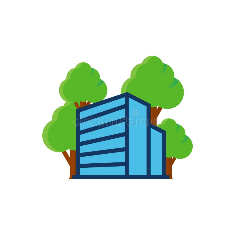 Building Tree Logo Icon Design Stock Vector - Illustration of abstract ...