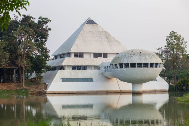 Building a Triangular Pyramid Shaped Spire is a Beautiful Design Stock ...