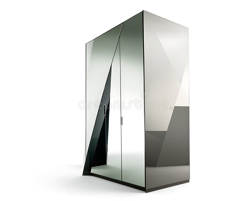 A Building with a Triangular Shape and a Glass Door Stock Illustration ...