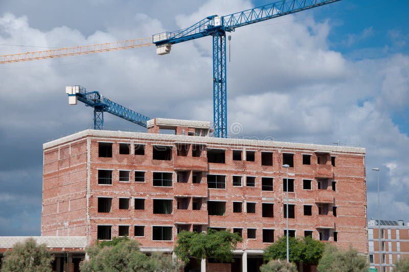 Hospital Under Construction Stock Image - Image of windows, modern: 8596689