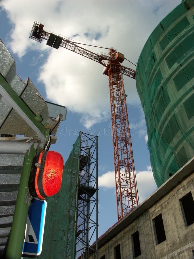 The Building is Under Construction Stock Image - Image of erect ...