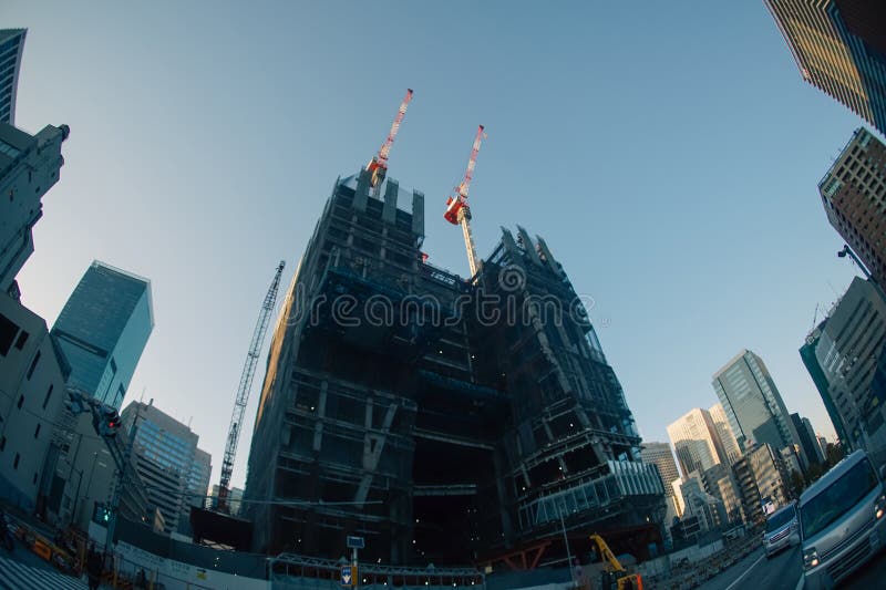 Building Under Construction Editorial Photo - Image of skyscraper ...