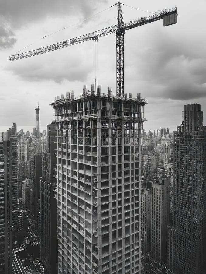 Building Under Construction Stock Image - Image of black, grey: 373244547