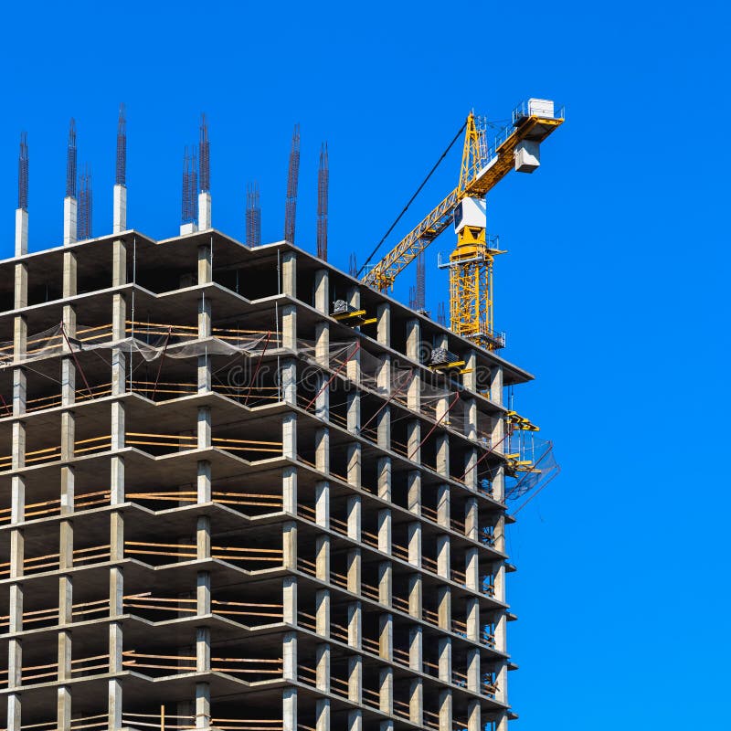 Building Under Construction Stock Image - Image of work, development ...