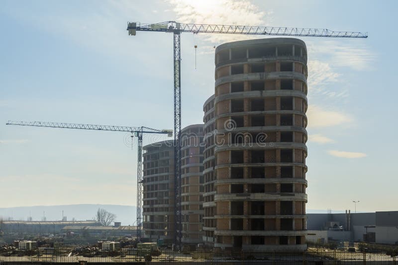 Building Under Construction Stock Image - Image of folding, apartment ...