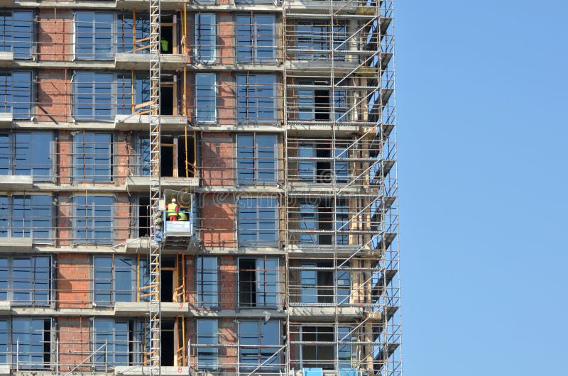 Building Under Construction Stock Photo - Image of steel, area: 101934204
