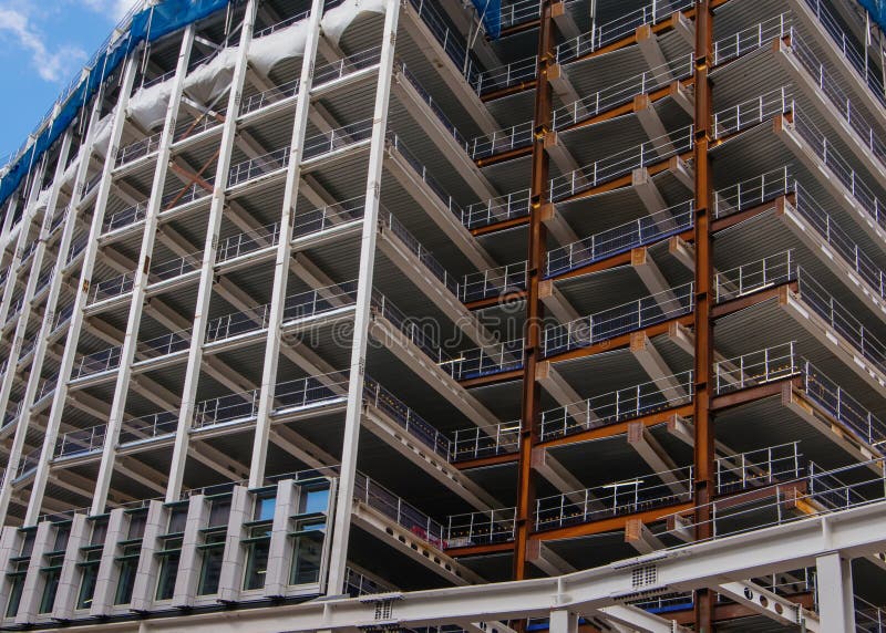 Building Under Construction in the City Center Stock Image - Image of ...