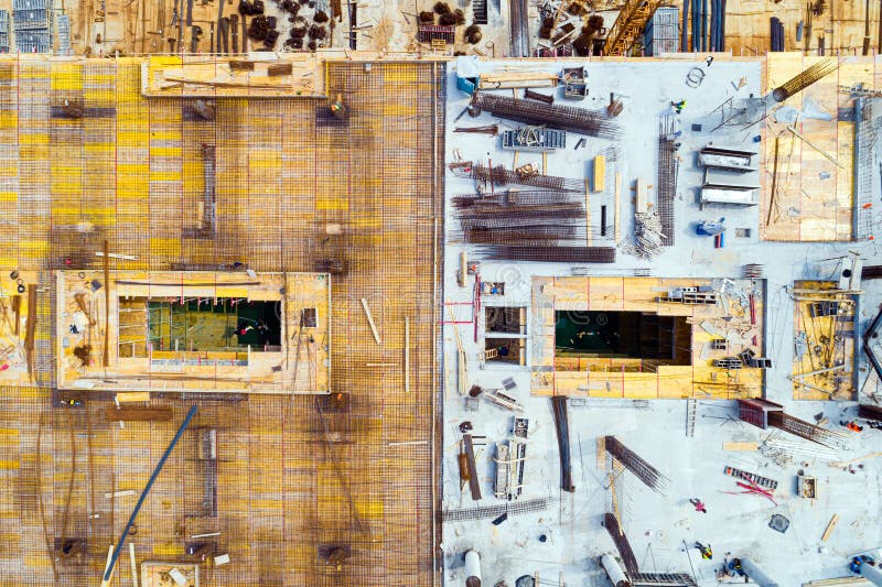 Building Under Construction - Construction Site Workers Stock Photo ...
