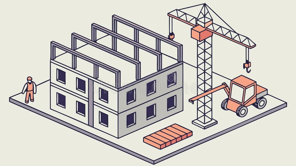 Crane Construction Isometric View Drawing Stock Illustrations – 36 ...