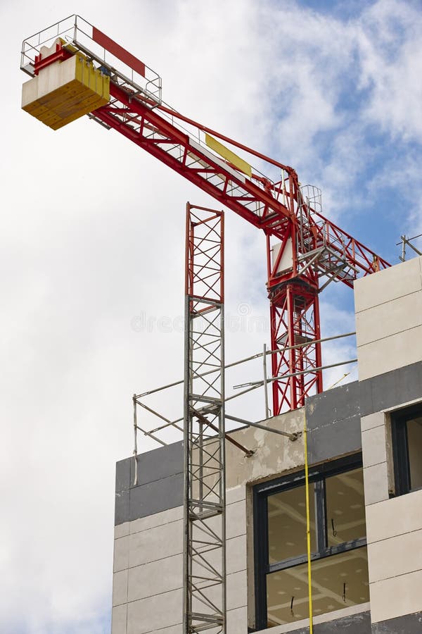 Building Under Construction. Crane Machinery Structure Stock Photo ...