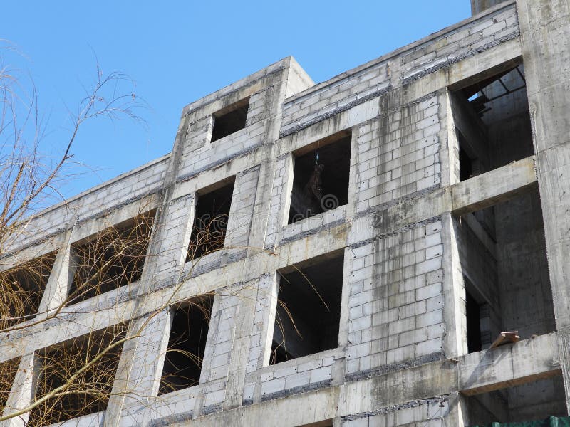 A Building Under Construction Stock Photo - Image of structure ...