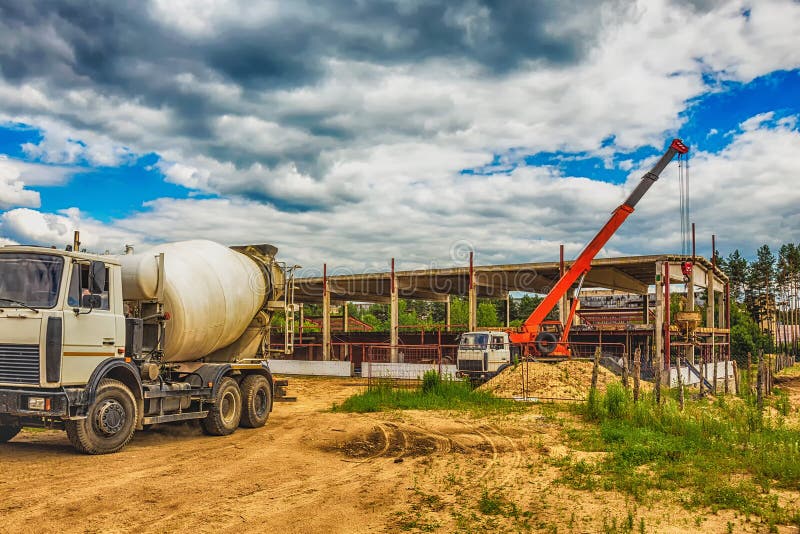 Building Under Construction with Hdr Effect Stock Image - Image of ...