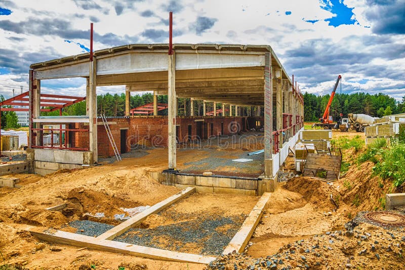 Building Under Construction with Hdr Effect Stock Image - Image of ...