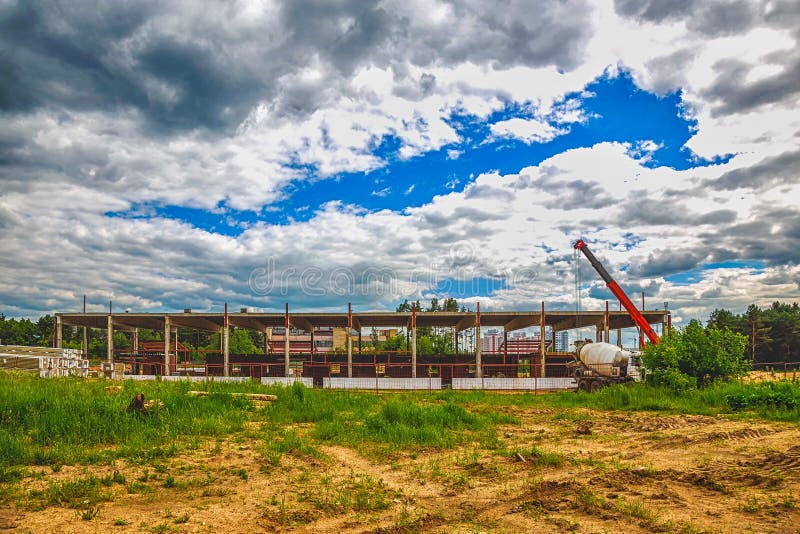 Building Under Construction with Hdr Effect Stock Image - Image of ...