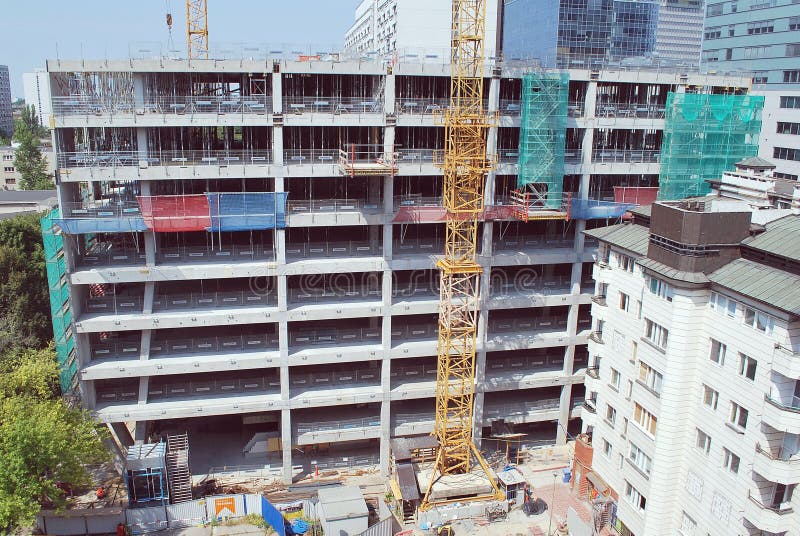 Building Under Construction Editorial Stock Photo - Image of modern ...