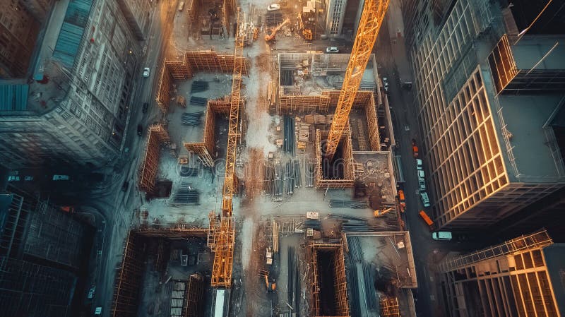 Building Under Construction, Industrial Development, Construction Site ...