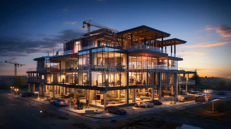 Building Under Construction, Industrial Development, , Construction ...