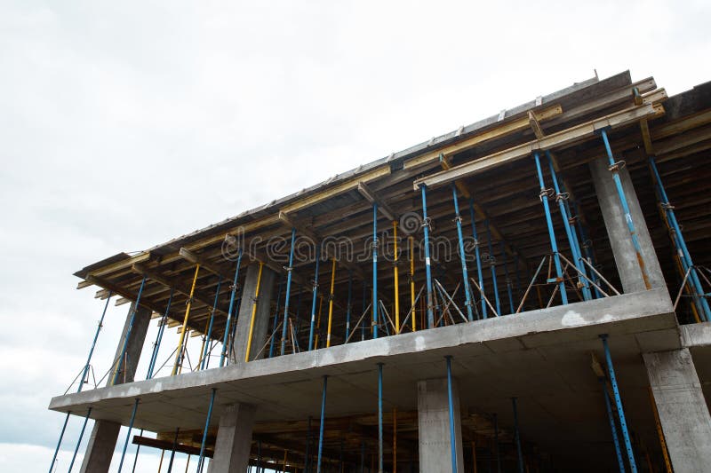 Building Under Construction, Metal Rebar, Construction Project Stock ...