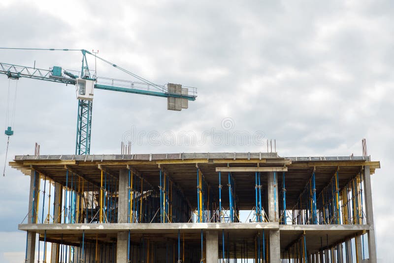 Building Under Construction, Metal Rebar, Construction Project Stock ...