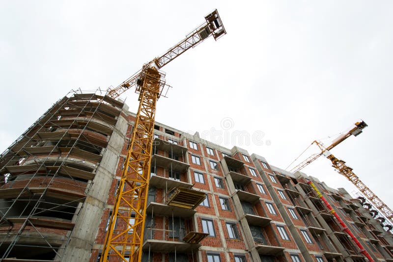 Building Under Construction Stock Photo - Image of forequarters, planks ...