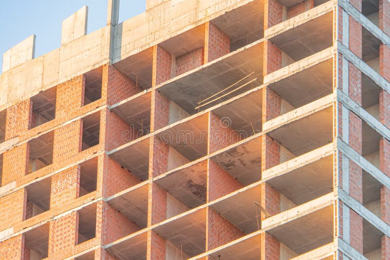 Building Under Construction, Multi-storied Concrete Structure, Exposed ...