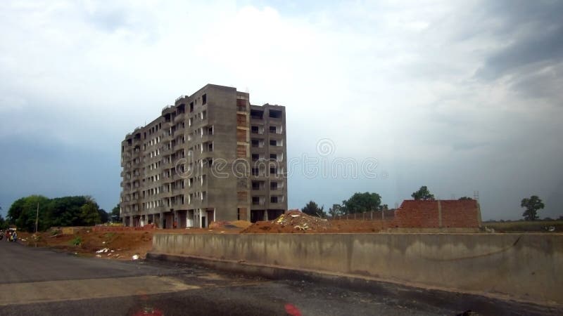 Building Under Construction -Side View Stock Photo - Image of state ...