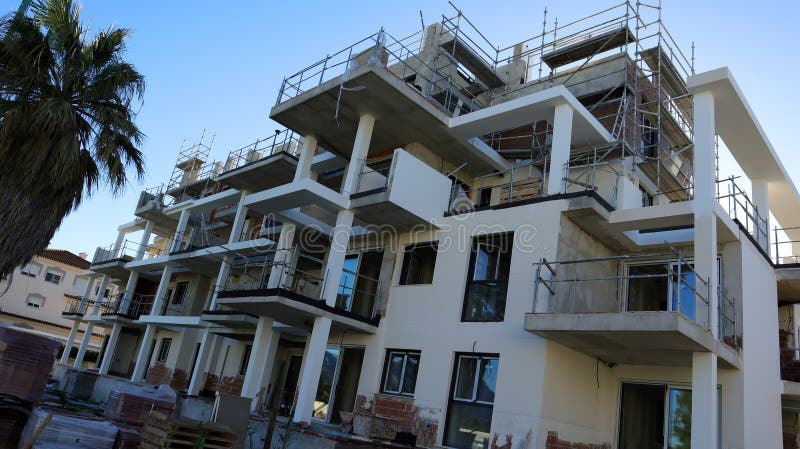 Building Under Construction Near Completion of External Finishing in a ...