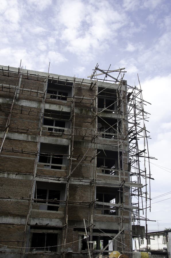 Building. stock image. Image of weight, unfinished, bamboo - 31882121