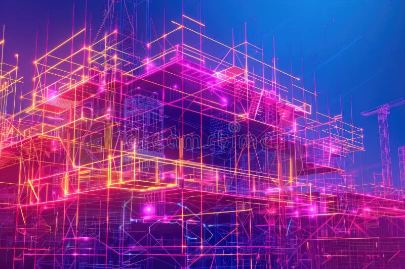 A Building Under Construction with Scaffolding Covering Its Exterior ...