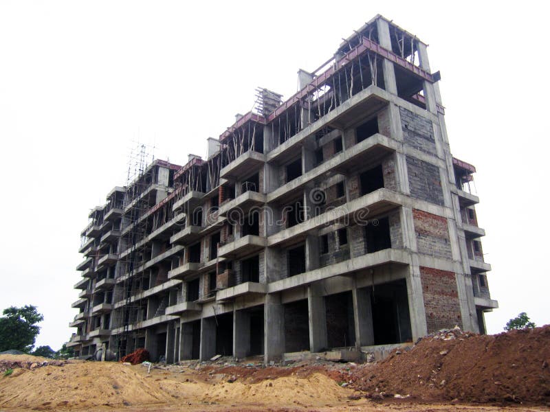 Building Under Construction -Side View Stock Photo - Image of view ...