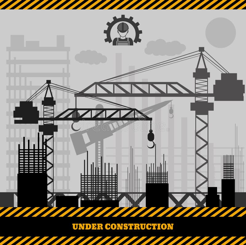 Building Under Construction Site,Construction Infographics Vector ...