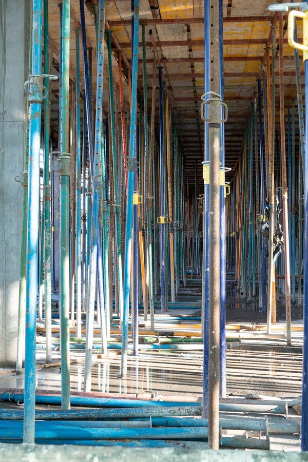 Struts in Building Structure Under Construction Stock Photo - Image of ...