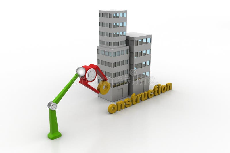 Building Under Construction Stock Illustration - Illustration of ...