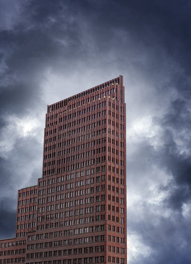 Building Under the Dark Storm Clouds. Stock Photo - Image of home ...