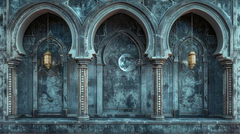 Building under Full Moon stock photo. Image of structure - 378161994